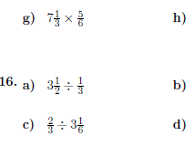 Operations between whole numbers, fractions and mixed numbers worksheet ...