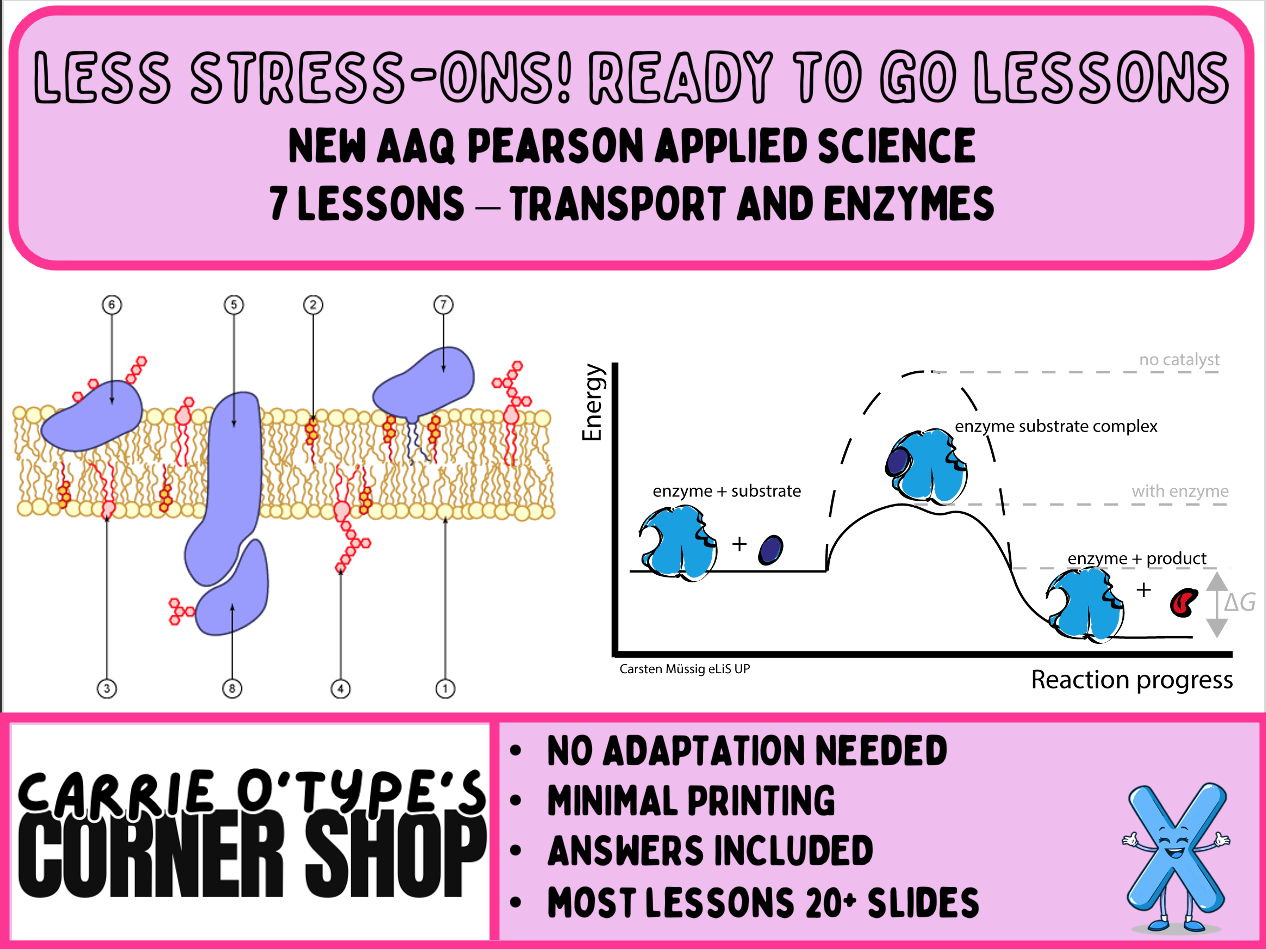 AAQ Pearson Applied Science - Transport and Enzymes | Teaching Resources