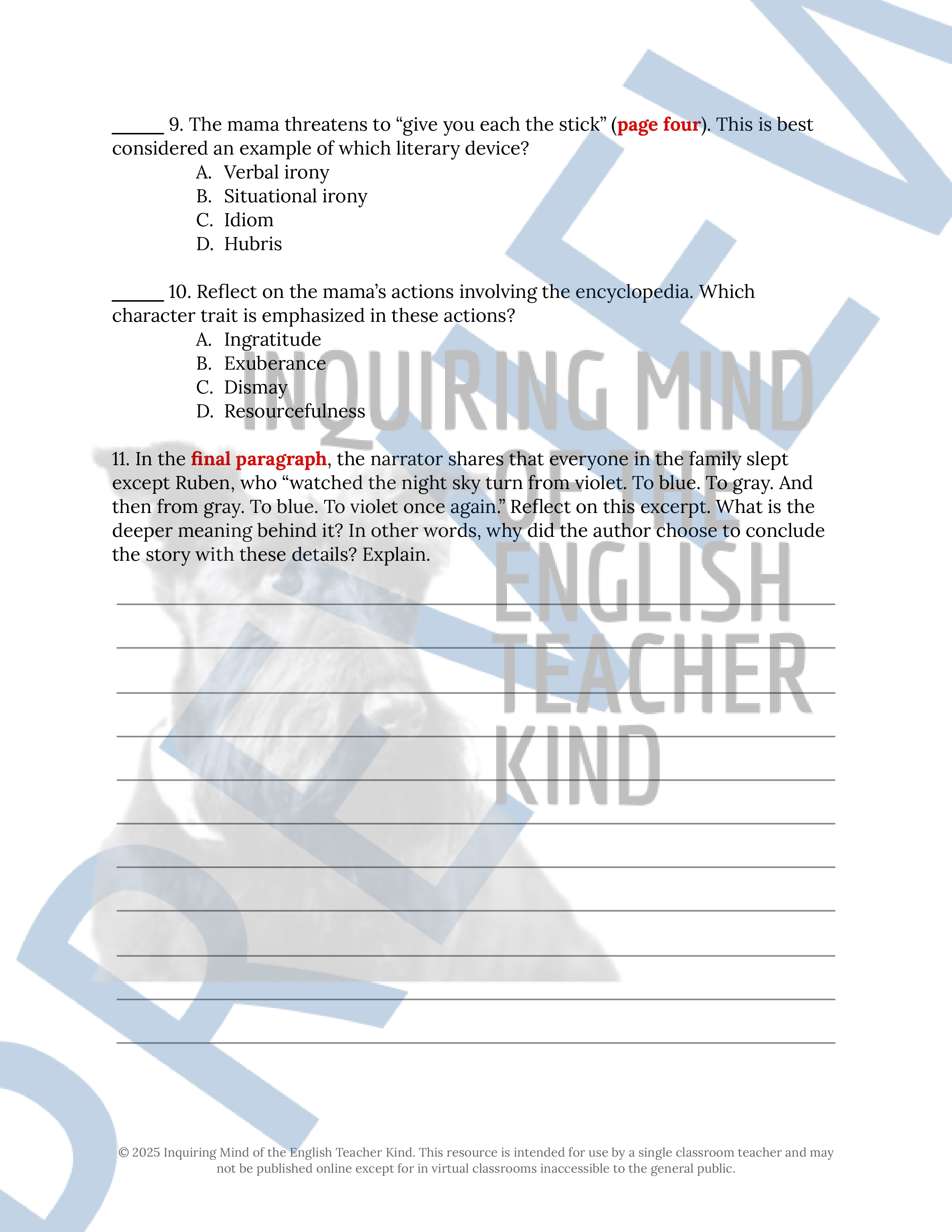 "Three Wise Guys" by Sandra Cisneros Analysis Worksheet | Christmas ...