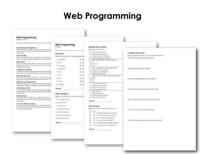 Web Programming Teaching Resources