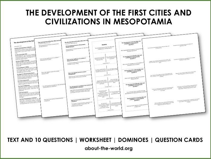 The development of the first cities and civilizations in Mesopotamia ...