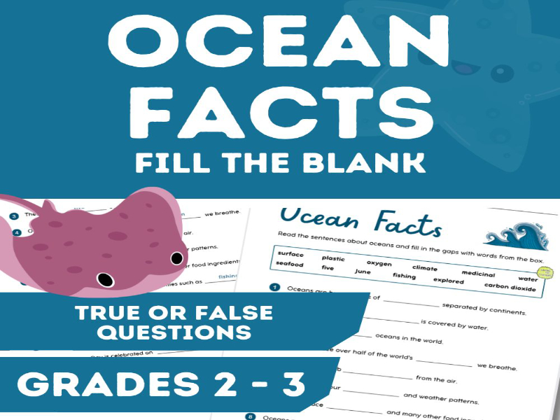 Ocean Facts Reading Comprehension - True or False | Teaching Resources