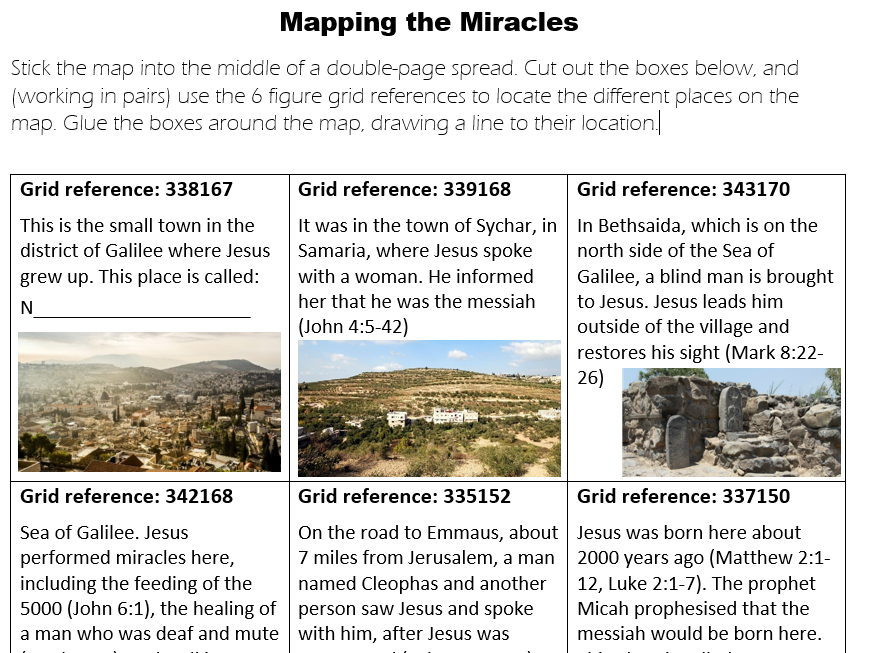 Mapping the Miracles (Using Geography for RE) | Teaching Resources