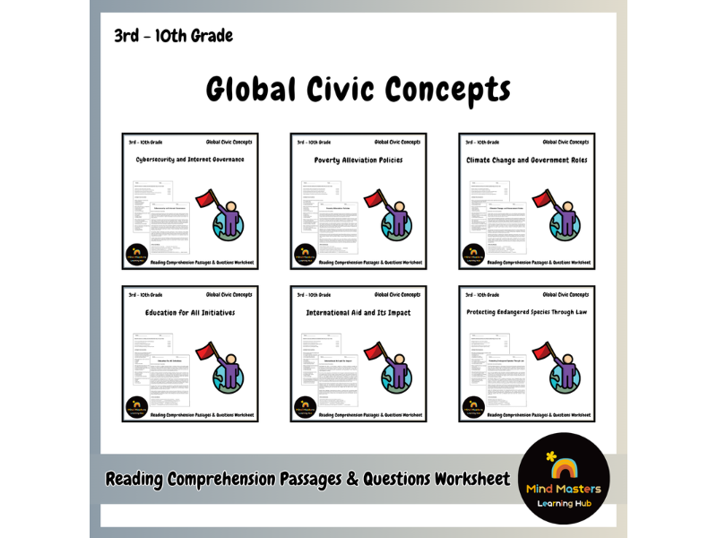 Global Civic Concepts Reading Comprehension Passages & Questions ...