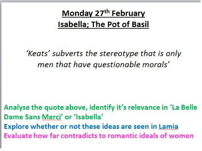 Keats Poetry - AQA Aspects of Tragedy | Teaching Resources