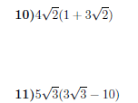 Multiplying out brackets including surds worksheet no 4 (with solutions ...