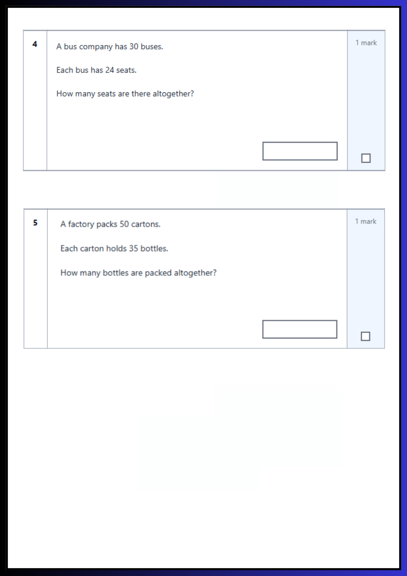 KS2 SATs Reasoning Diagnostic Practice (5Qs Set 1 for D4) with ...