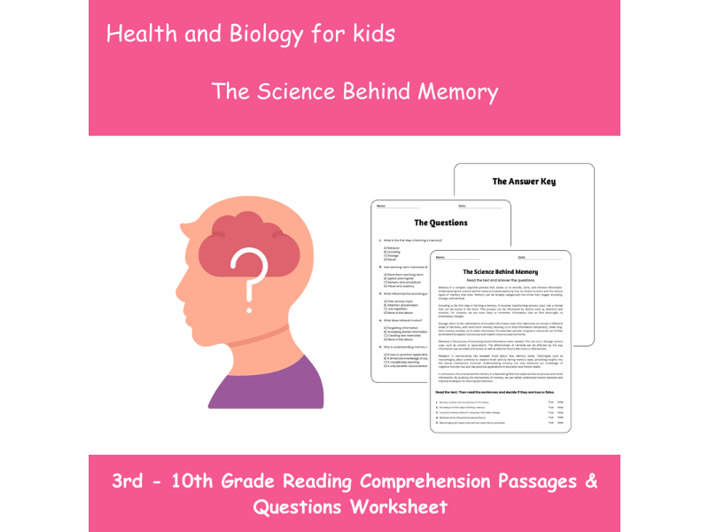 The Science Behind Memory Reading Comprehension Passages & Questions ...