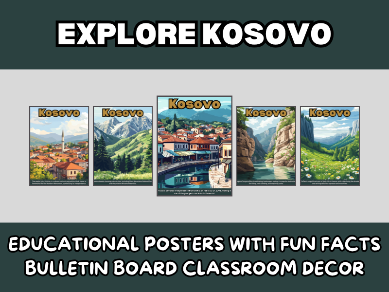 Explore Kosovo Europe – Educational Posters with Fun Facts | Bulletin ...