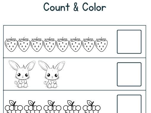 Count and Color 1–10 fun Worksheets | Teaching Resources