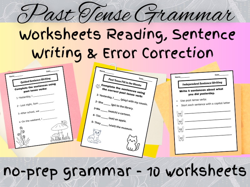Past Tense Grammar Worksheets for Grades 3–5 | Teaching Resources