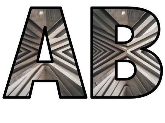 Concrete Abstract Art Lettering Set Display Title Letters Numbers Signs ...