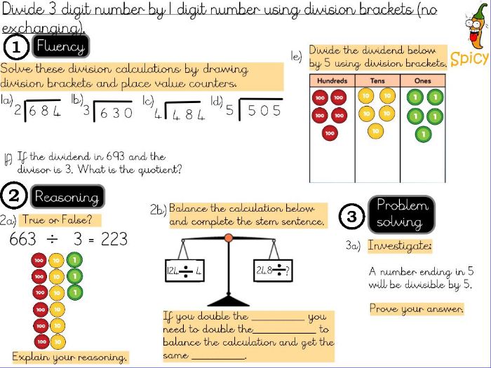 Multiplication And Division Divide 3 Digit Number By 1 Digit Number 