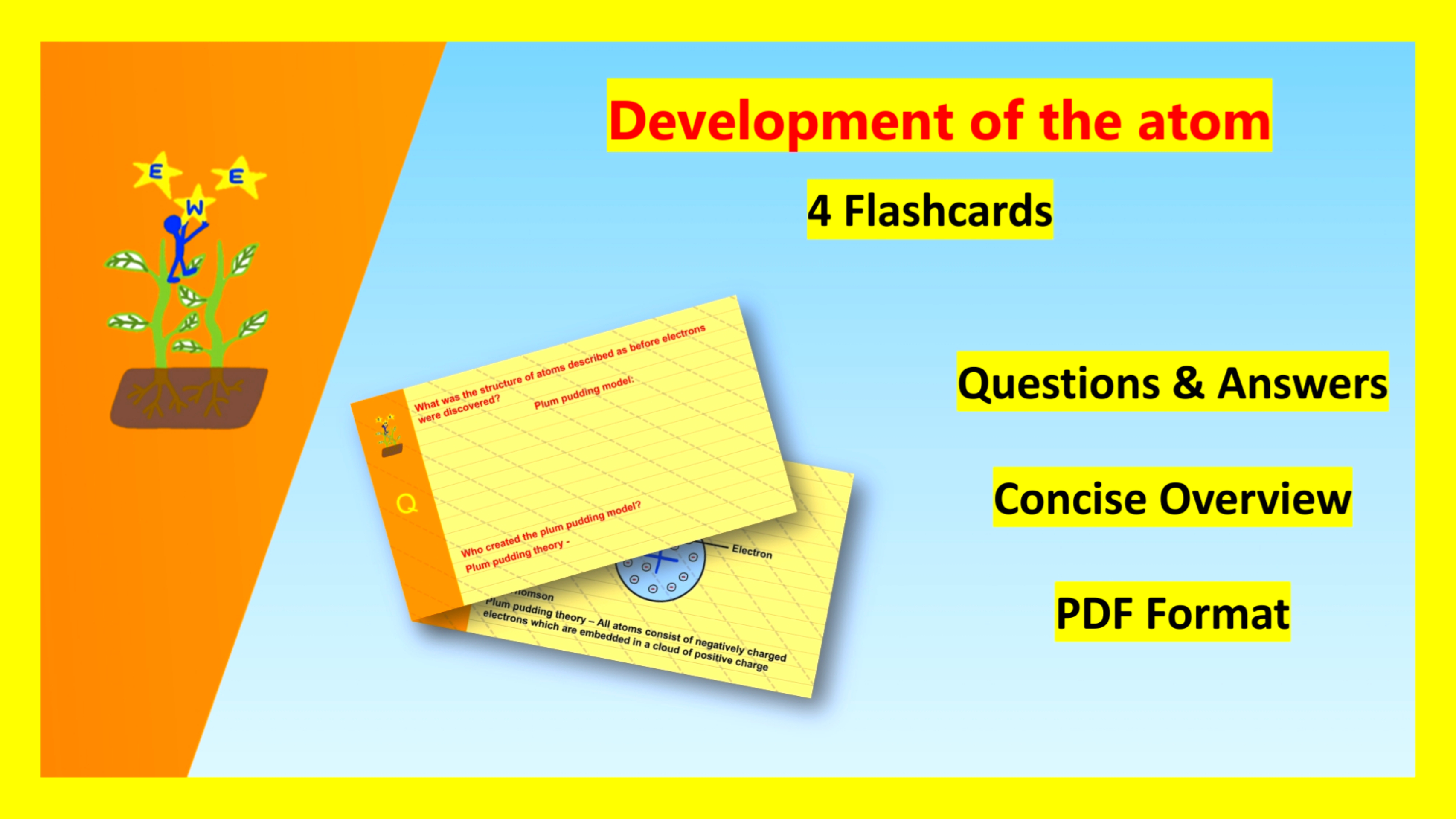 Development of the atom Flashcards | Teaching Resources