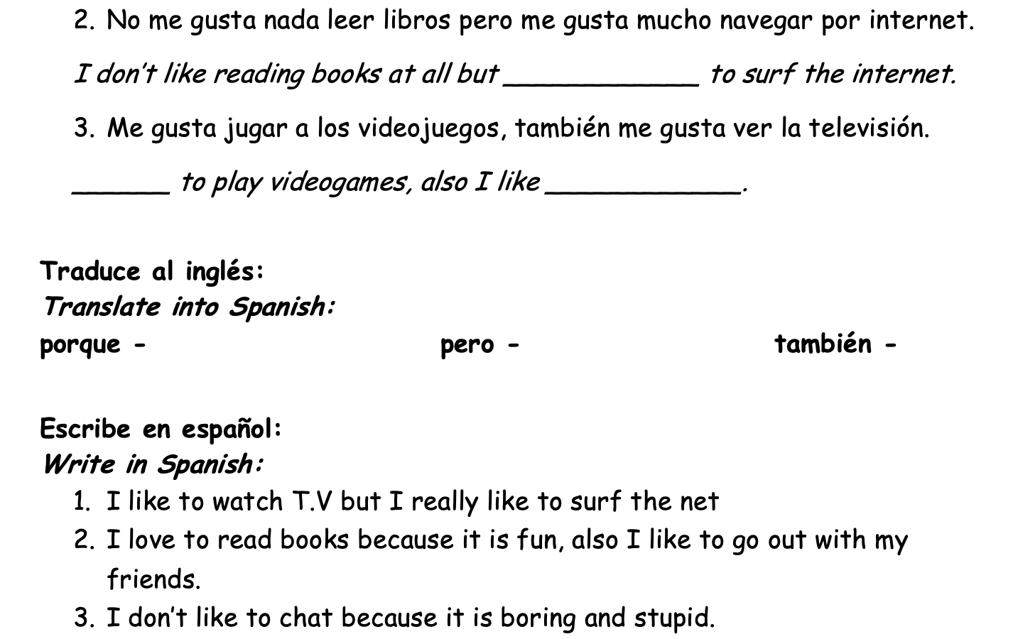 Viva 1 Module 2.1 ¿Qué te gusta hacer? | Teaching Resources