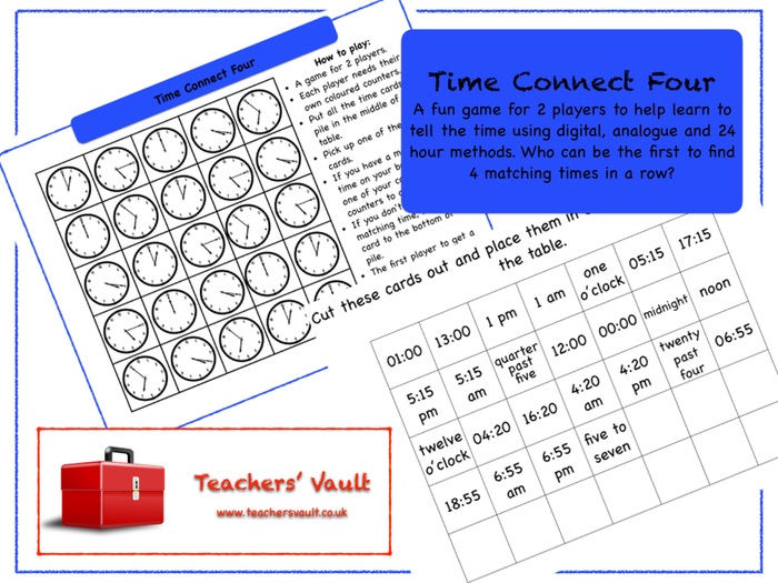 Time Connect Four Teaching Resources time-connect-four-teaching-resources
