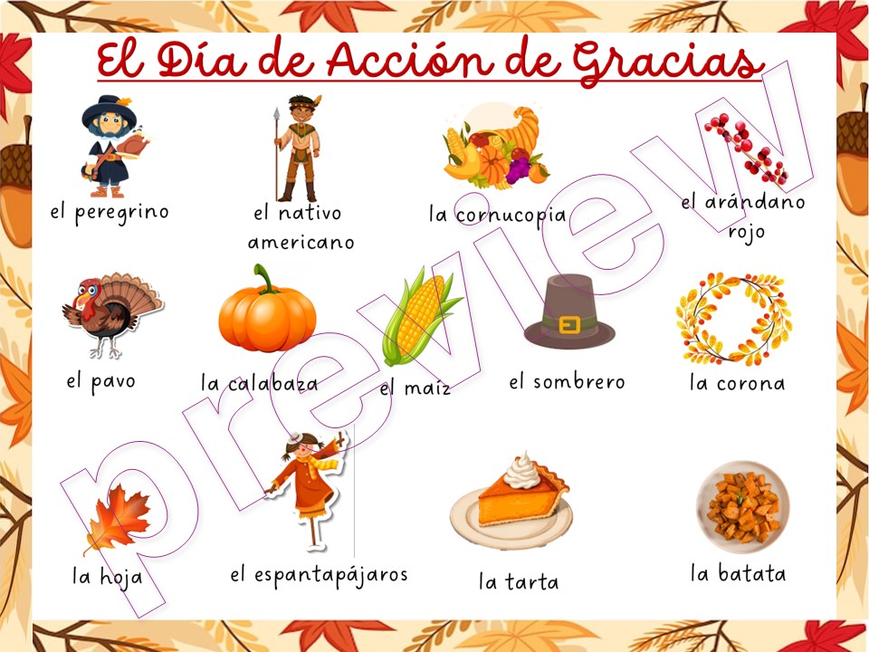 Spanish Board Game | El Día de Acción de Gracias | Thanksgiving ...
