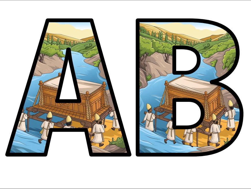 Bible Story Ark of the Covenant Lettering Set Display Title Letters ...