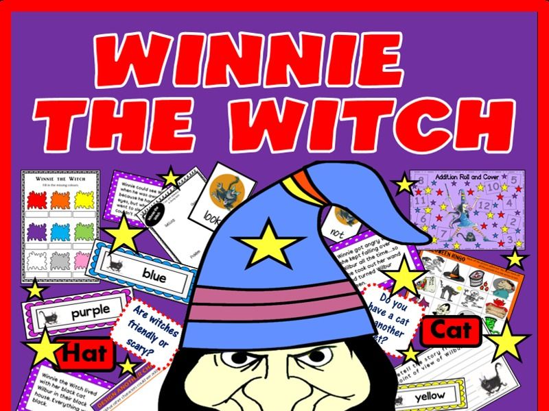 WINNIE THE WITCH STORY TEACHING RESOURCES LITERACY READING EYFS, KS 1-2 ...
