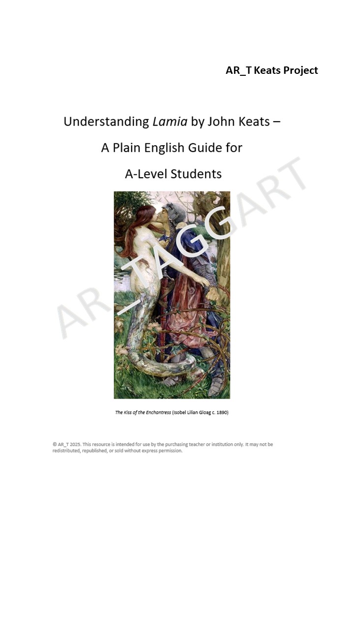 KEATS: Lamia – Plain English Guide | AR_T Keats Project | A Level Lit B ...
