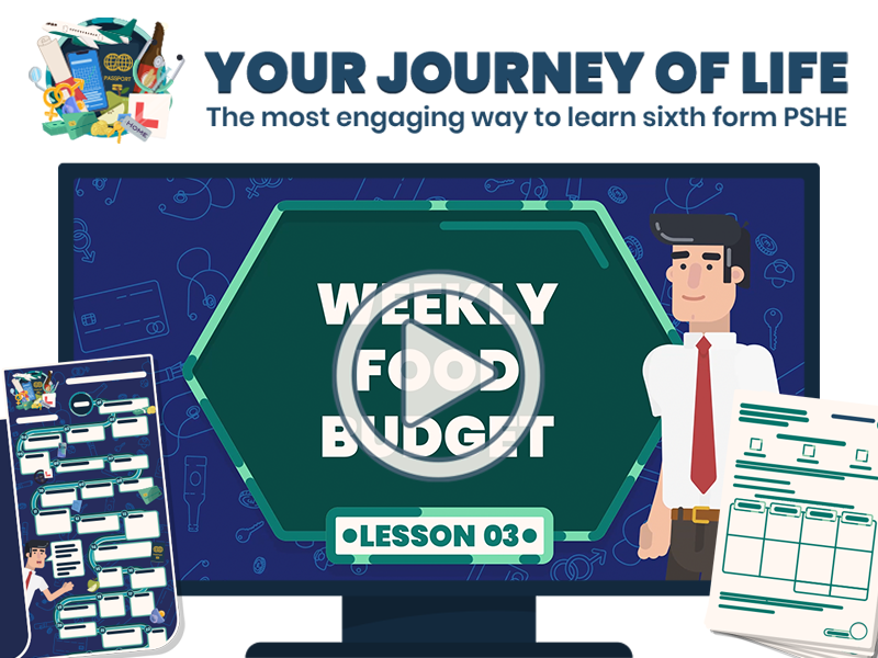 Managing Money Weekly Food Budget KS5 PSHE Free Trial Lesson 