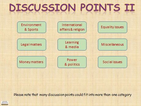 Discussion points -structured talk | Teaching Resources