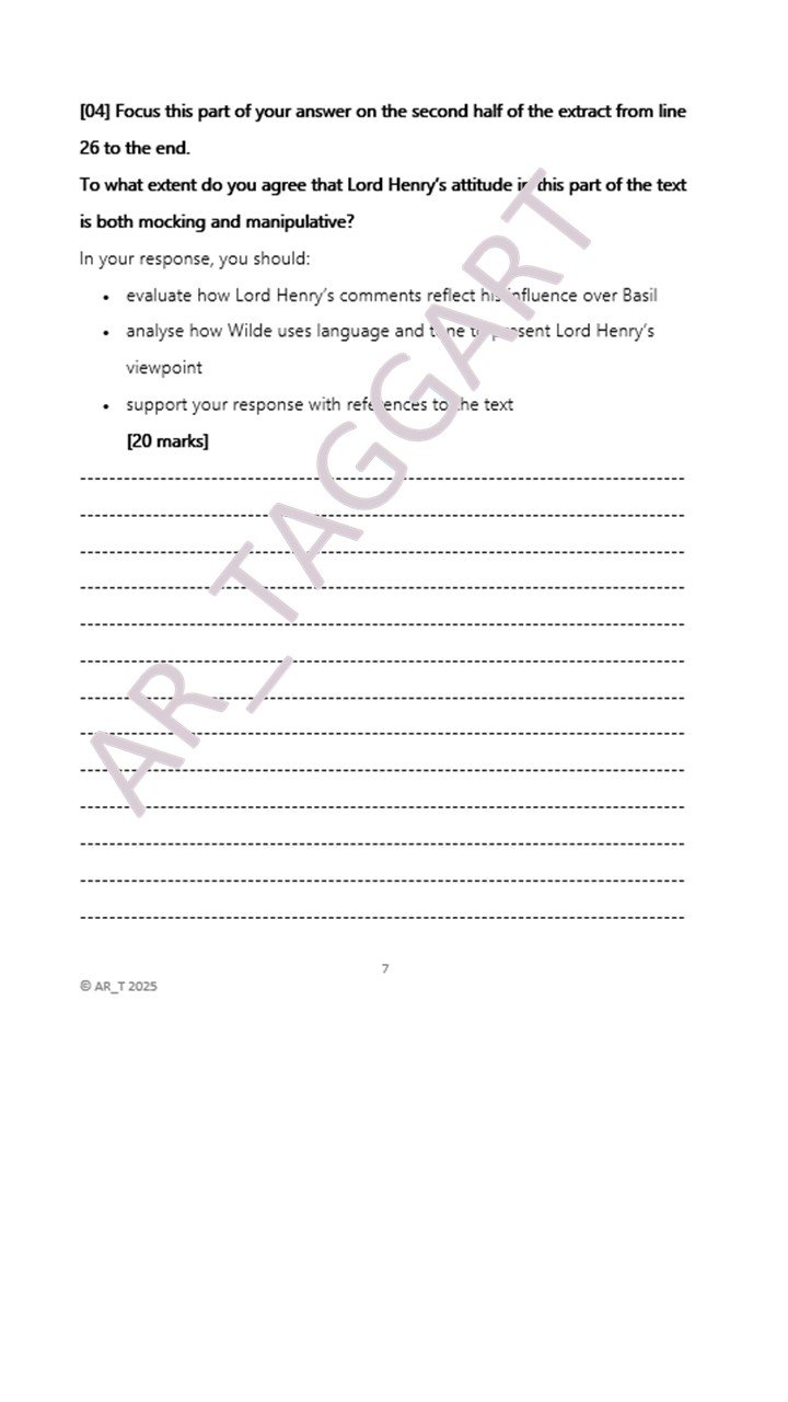 WILDE-COMPLETE AQA -STYLE GCSE ENGLISH LANGUAGE PAPER 1_ MODEL ANSWERS ...