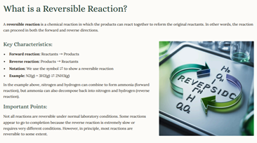 AS Level Chemistry - Unit 7.1 Chemical equilibria: reversible reactions ...