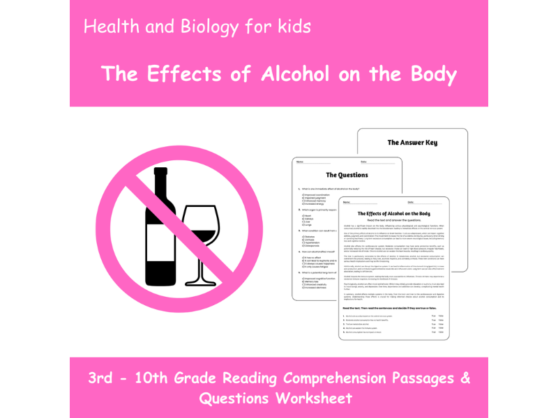 The Effects of Alcohol on the Body Reading Comprehension Passages ...