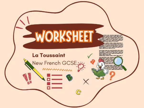 La Toussaint - All Saints' Day Worksheet - New French GCSE | Teaching ...