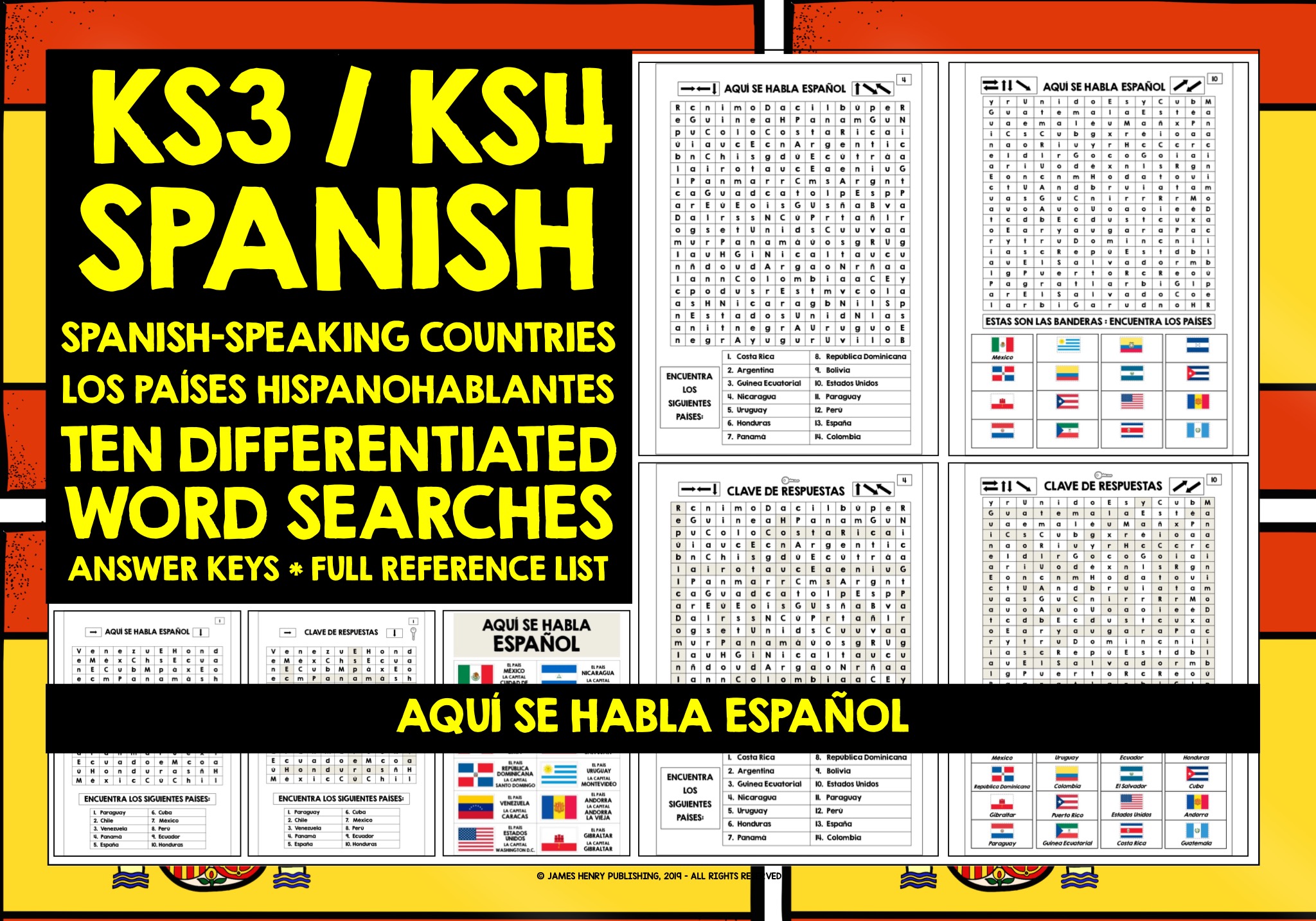 SPANISH-SPEAKING COUNTRIES WORD SEARCHES | Teaching Resources
