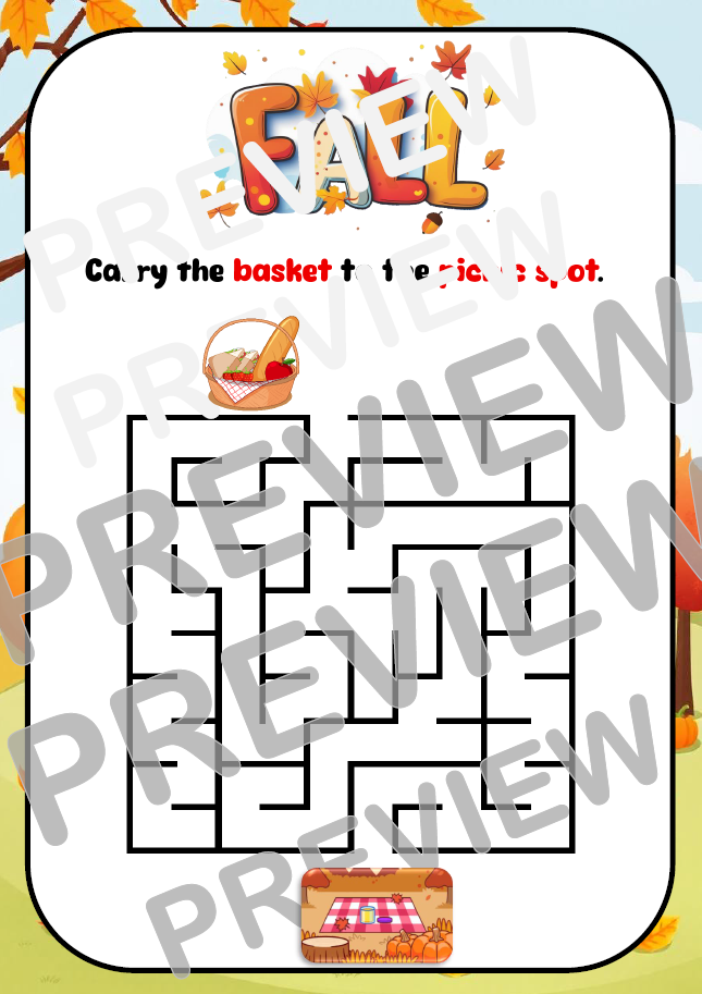 Fall / Autumn Mazes for EYFS / Nursery / Reception | Teaching Resources