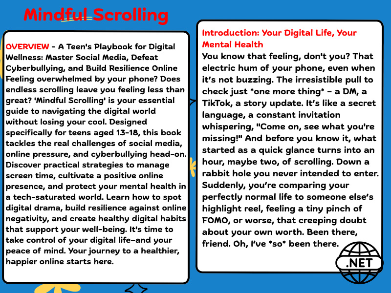 Mindful Scrolling: A Teen Playbook for Digital Wellness, Social Media ...