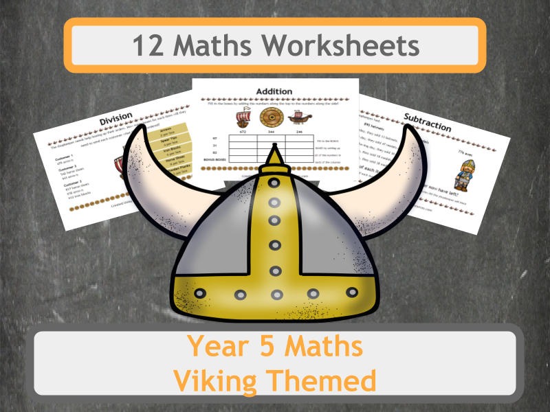 Viking Themed Maths Worksheets Year 5 Teaching Resources