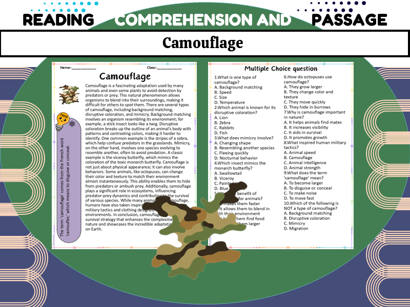 Camouflage Explained: Engaging Reading Passage with Insightful ...