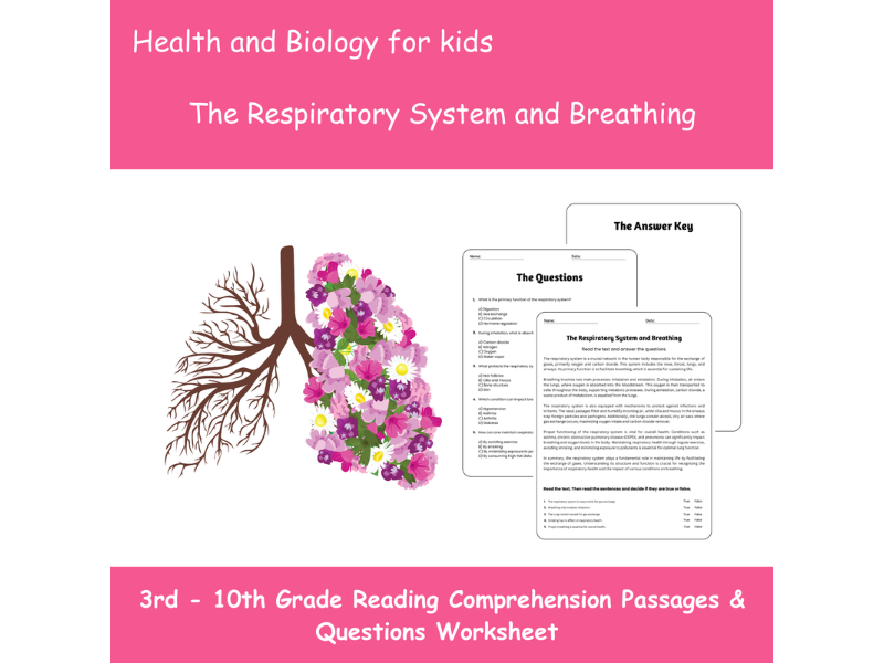 Health and Biology for Kids Reading Comprehension Passages & Questions ...
