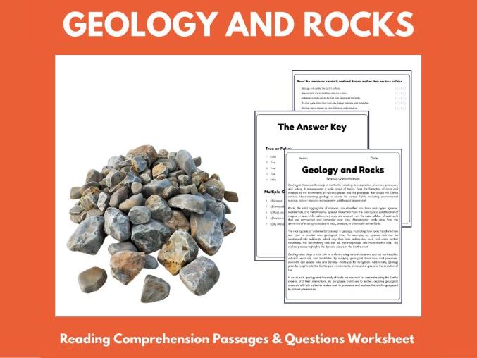 Geology and Rocks: Reading Comprehension Passages & Questions ...