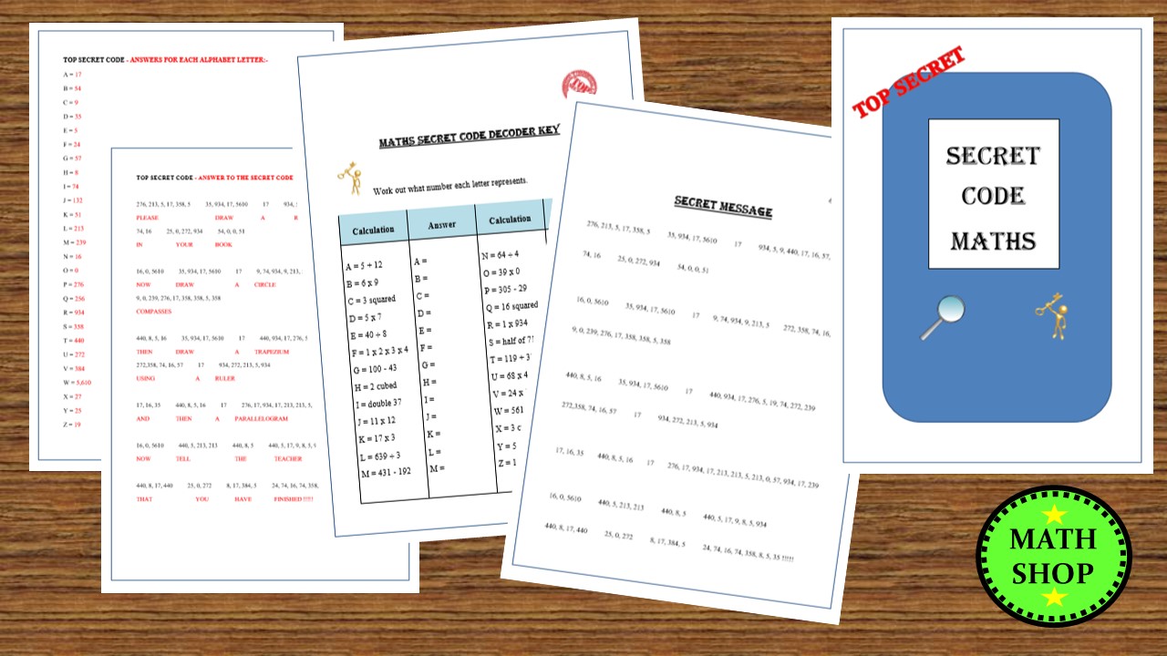 Secret Code Maths | Teaching Resources