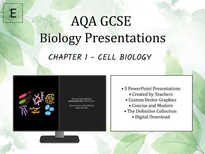 AQA GCSE Biology Presentations Chapter 1 Cell Biology Teaching AQA GCSE Biology Presentations Chapter 1 Cell Biology Teaching