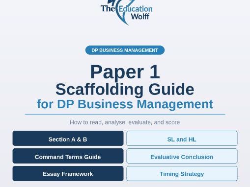 IB Business Management Paper 1 Strategic Guide: Scaffolding & Analysis ...