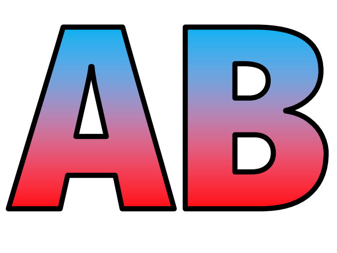 Colors Colorful Plain Colors Blue and Red Lettering Set Display Title ...