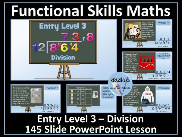 Functional Skills Maths - Entry Level 3 PowerPoint Lesson Bundle ...