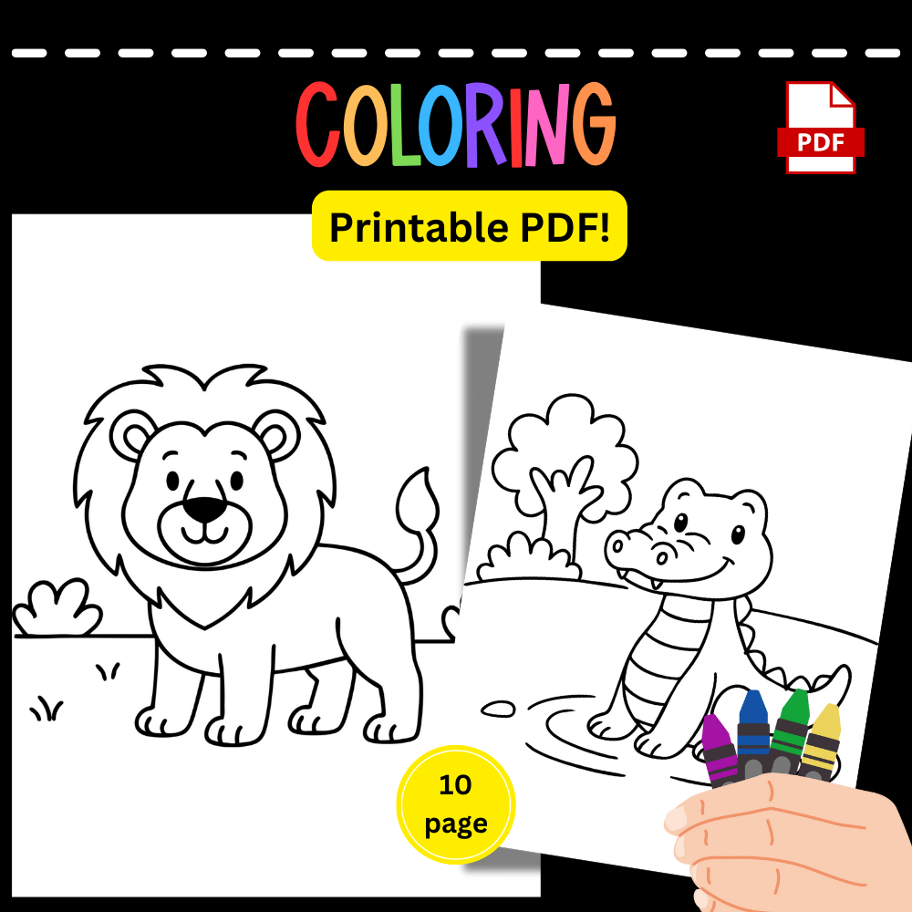 Safari Animals Coloring Pages | Preschool PDF | Teaching Resources