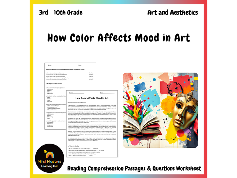 How Color Affects Mood in Art Reading Comprehension Passages ...