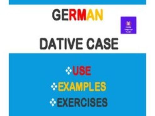 German Grammar - The Dative Case | Teaching Resources