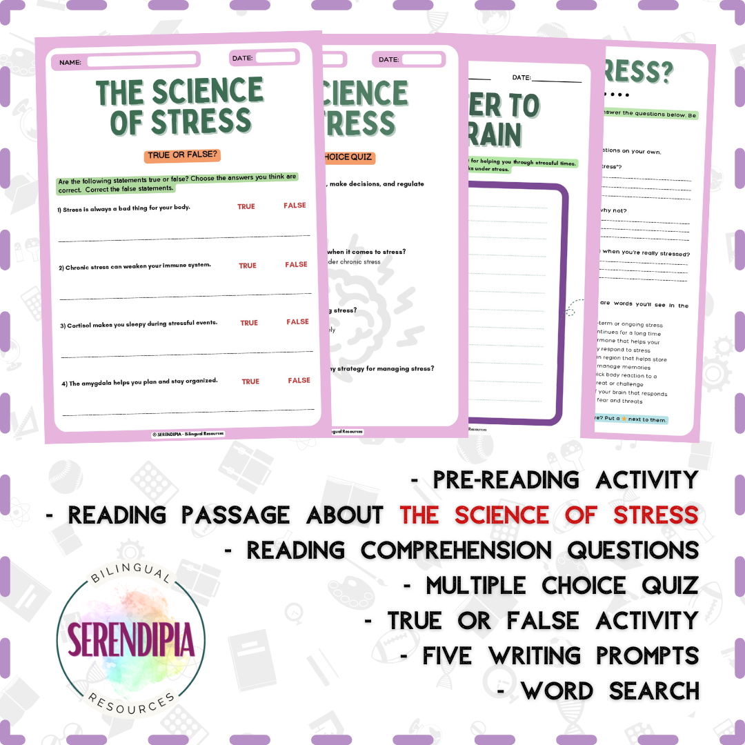 The Science of Stress | READING COMPREHENSION & WRITING ACTIVITIES ...