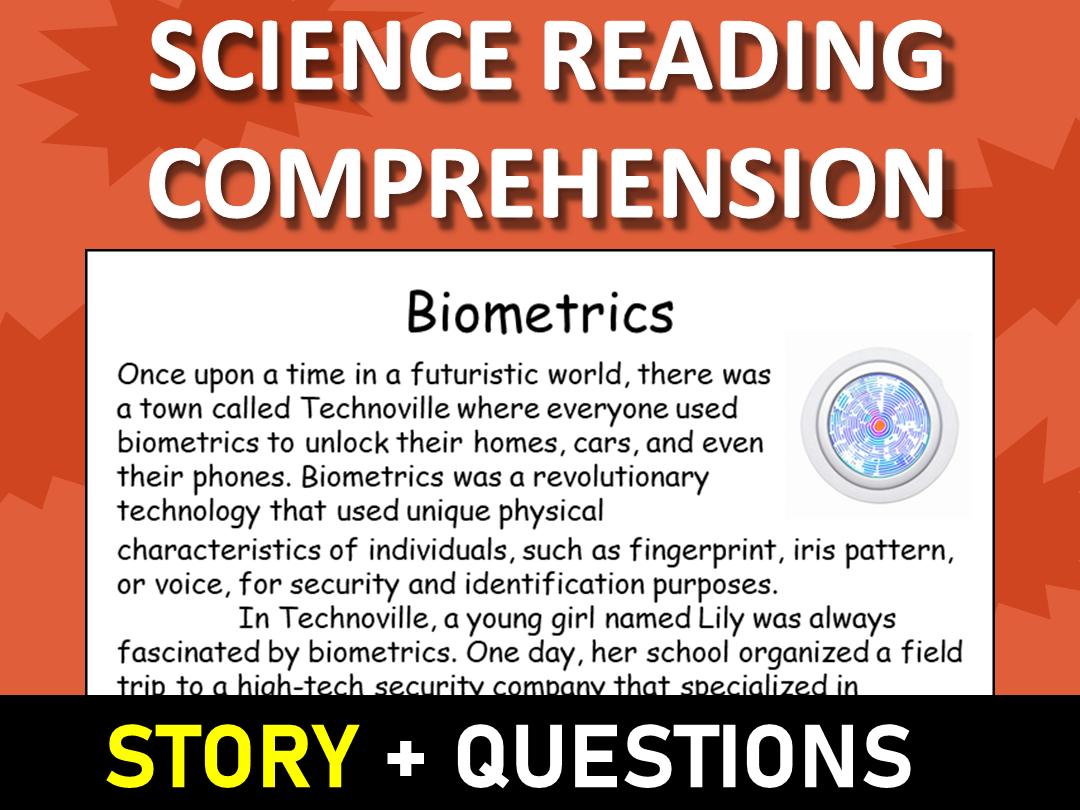 Biometrics Reading Science Story Comprehension Questions Worksheet ...