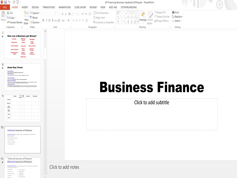 Sources of Finance - GCSE Full Lesson | Teaching Resources