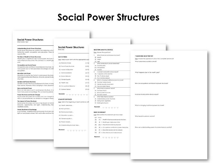 Social Power Structures | Teaching Resources