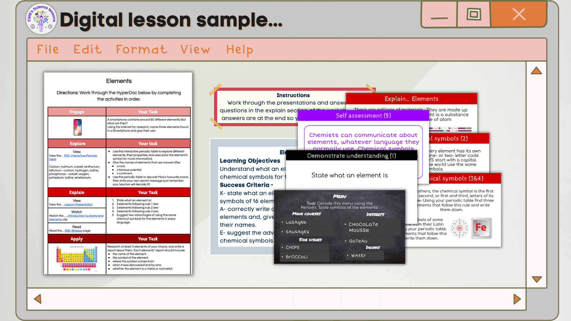 Elements Distance learning | Teaching Resources